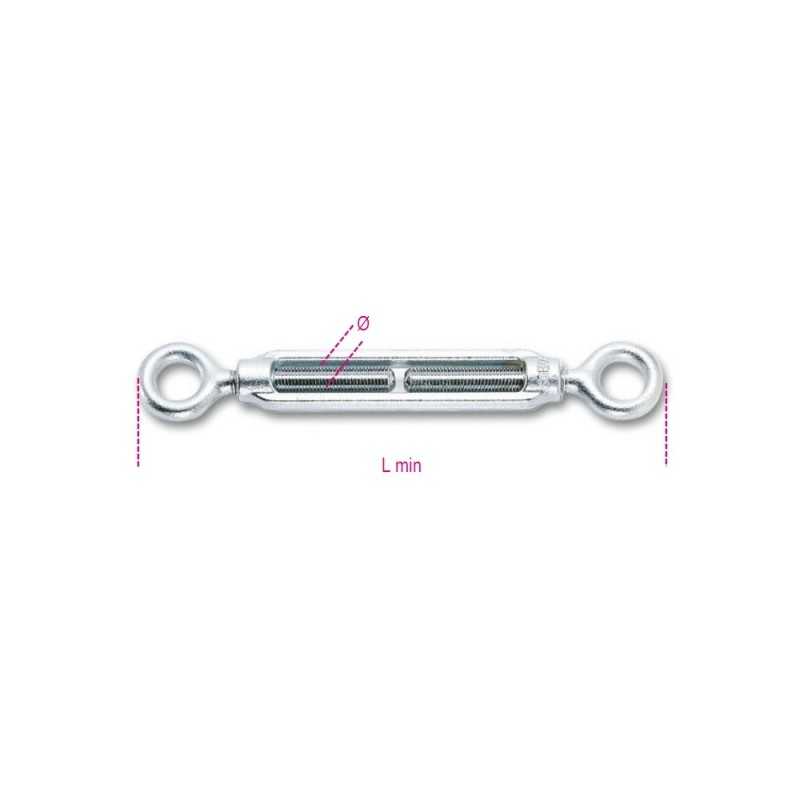 Robur Turnbuckles with two galvanized eyes (3/4) Z M20