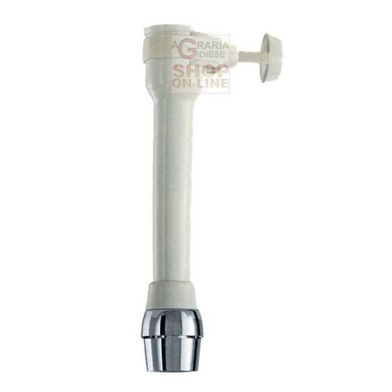 WATER JET WITH SHOWER AND CHROME AERATOR SCREW CLAMP CM. 15
