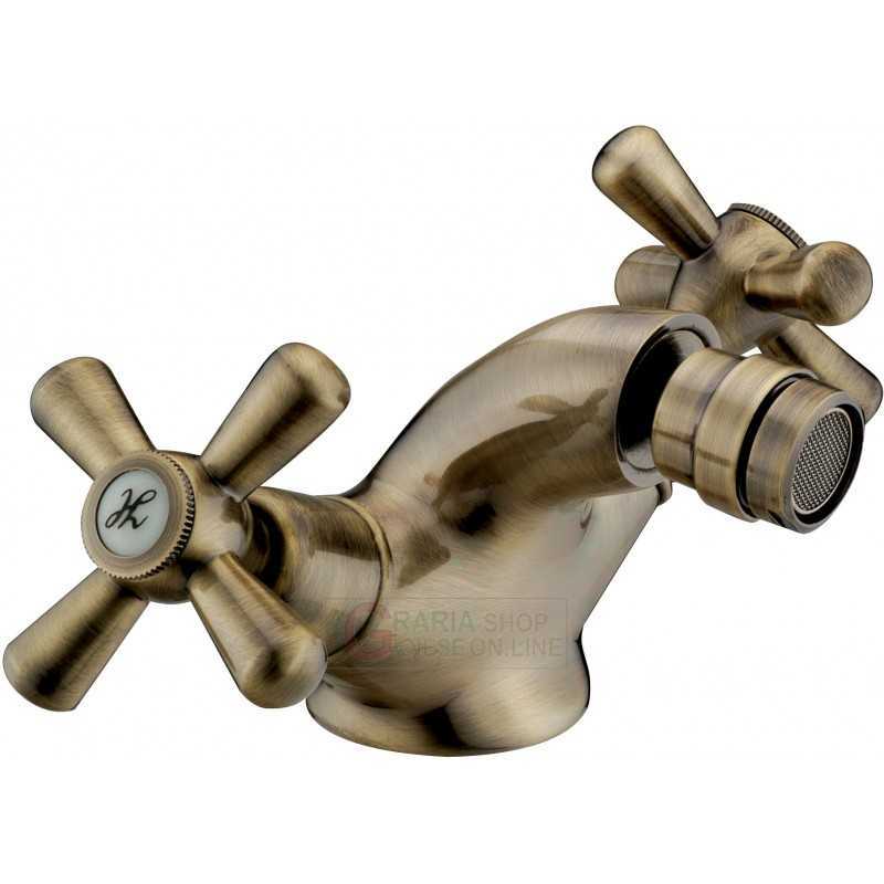 BRONZED CROSS BIDET MIXER TAP sofia 138B series