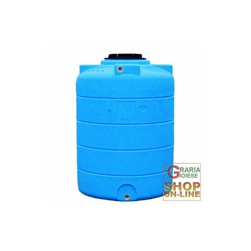 VERTICAL BLUE POLYETHYLENE TANK LT. 500 ATT. 1 IN.