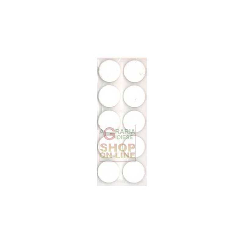 ROUND SELF-ADHESIVE PADS DIAM. 35 MM PCS. 3 WHITE COLOR FOR SEATS ...
