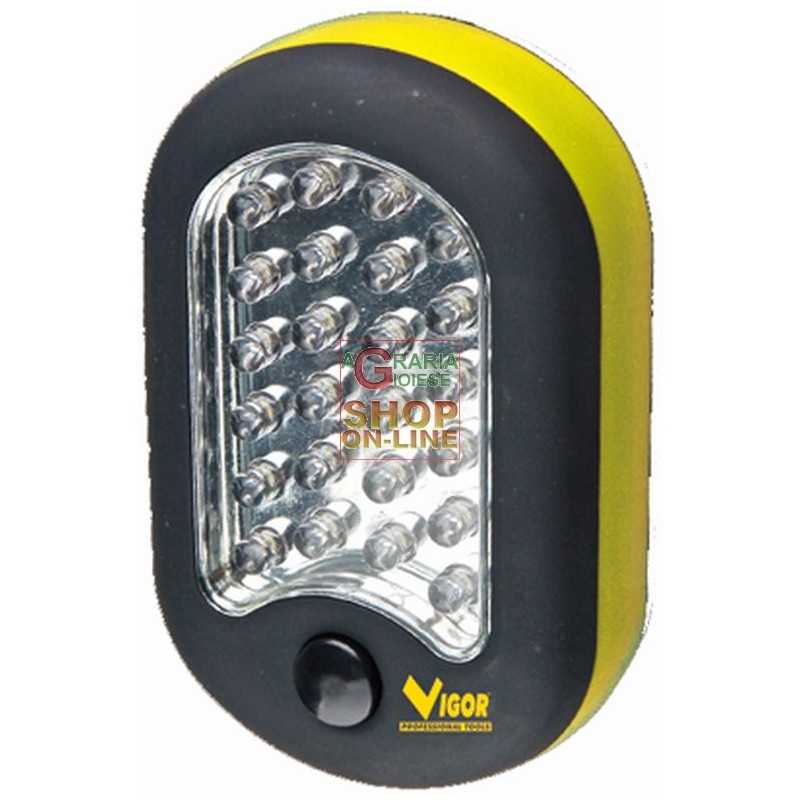 VIGOR OVAL LED TORCH WITH HOOK 27 LED