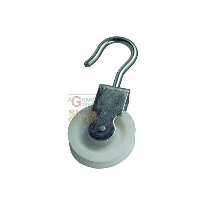 BLINKY GALVANIZED STEEL PULLEY NYLON SWIVEL DIAMETER MM. 50