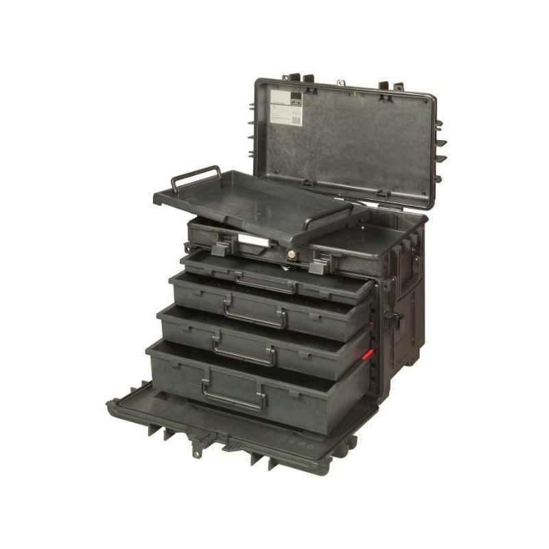 BAHCO RIGID CASE TROLLEY TOOL HOLDER WITH WHEELS AND FOUR DRAWERS 4...