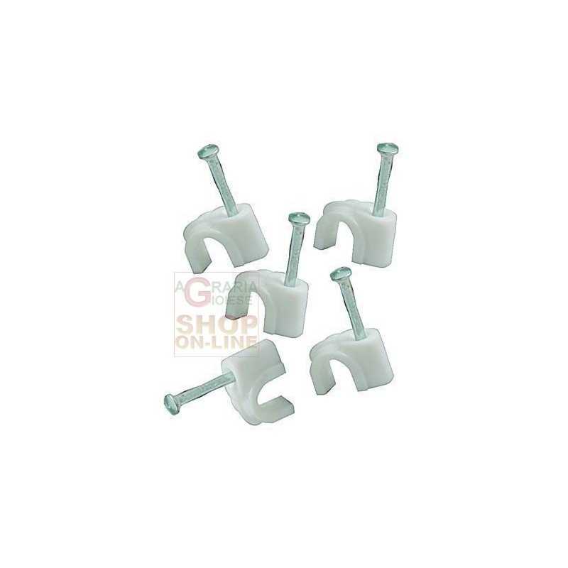 BLINKY WHITE PLASTIC CABLE FIXER PCS. 100 DIAMETER MM. 14
