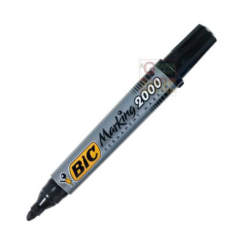BIC INDELIBLE MARKER PLASTIC DRUM WITH ROUND TIP BLACK COLOR