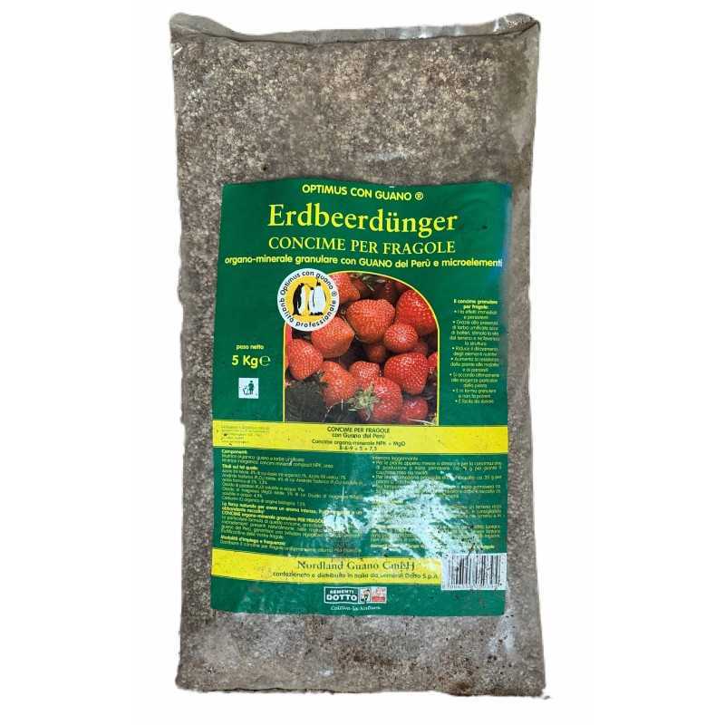 OPTIMUS FERTILIZER WITH GRANULAR STRAWBERRY GUANO AND KG. 5