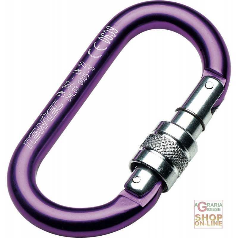 MOSCHETTONE NEWTEC ANODIZZATO CON GHIERA COLORE