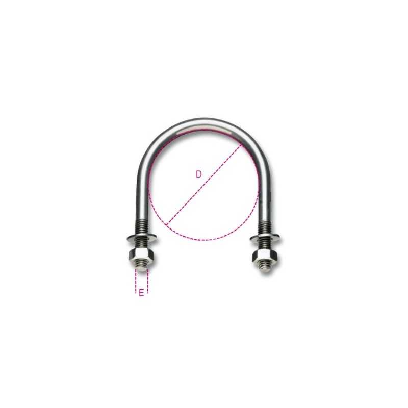 Robur 2 "SX61 stainless steel pipe support collars
