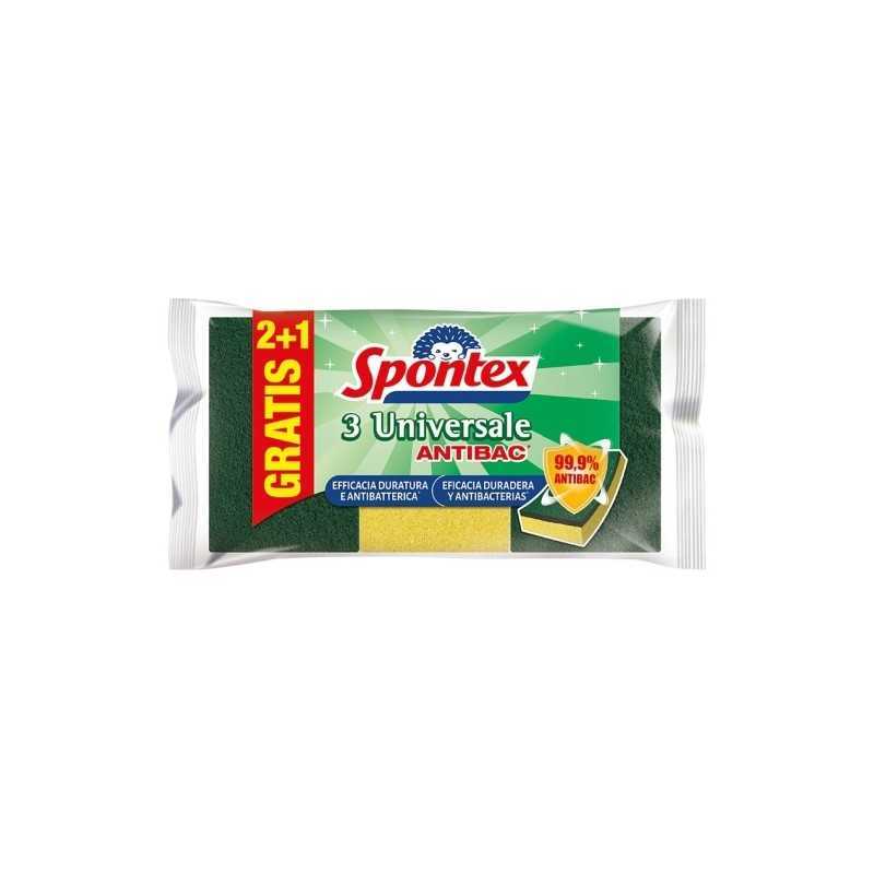 SPONTEX SPUGNA ABRASIVA UNIVERSALE 2+1 SPONTEX SPUGNA ABRASIVA UNIVERSALE 2+1