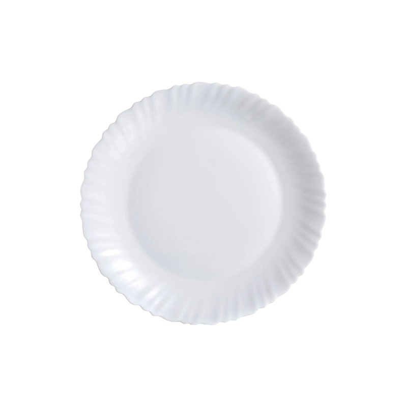 LUMINARC FESTON PIATTO PIANO 27CM BIANCO