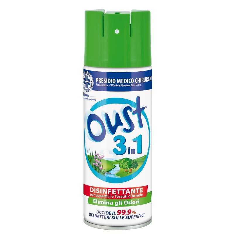 OUST 3IN1 DISINFECTANT ELIMINATES ODORS 400 ML.