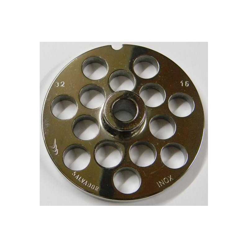 STAINLESS STEEL PLATE FOR MEAT MINCER 32 HOLE 16
