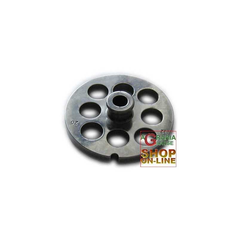 STAINLESS STEEL PLATE FOR MEAT MINCER 32 HOLE 20