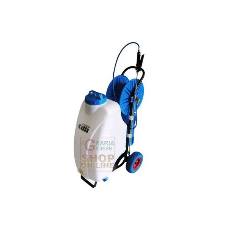 12 V 45 lt wheeled battery pump. complete with hose reel ...